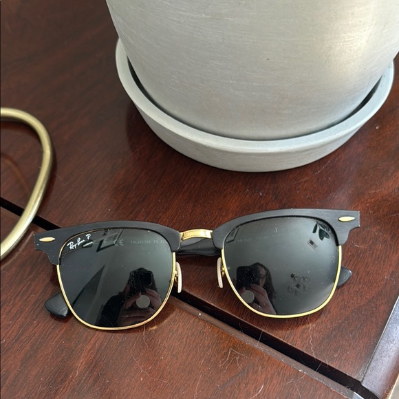 Ray-Ban | Accessories | Rayban P Black And Gold Sunglasses | Poshmark